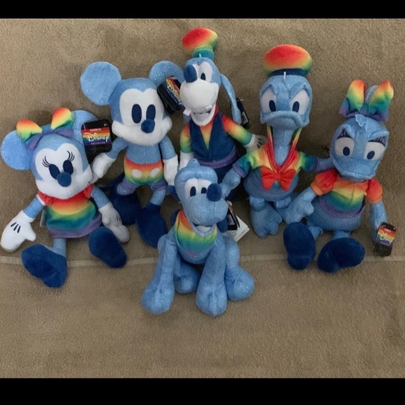 Disney | Toys | New Disney Rainbow Collection Plushes | Poshmark